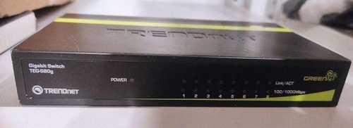 8-портовый коммутатор gigabit Switch Green net TEG