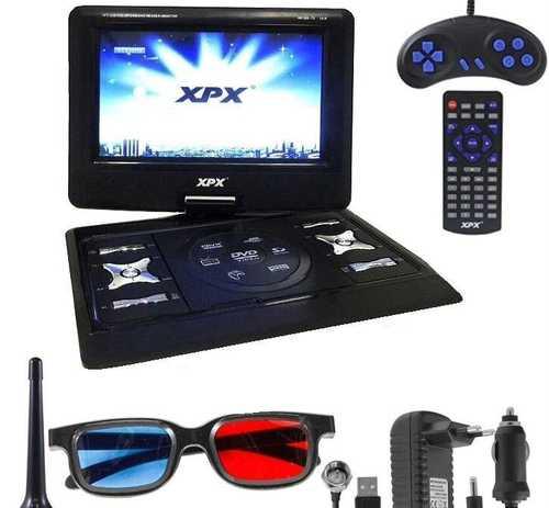 Двд-плеер XPX EA-1049D 10,8" с DVB T2 (Корея)