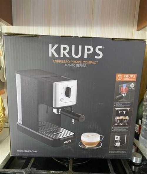 Кофеварка рожковая Krups XP344010 черный