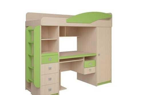 Детская кровать +стол +шкаф