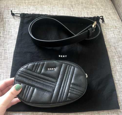 Поясная сумка dkny из нат. кожи