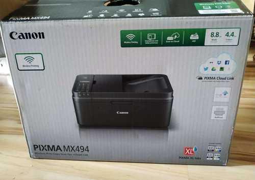 Принтер сканер копир факс canon pixma mx494