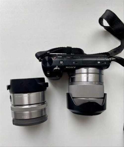 Фотоаппарат Sony NEX-5r с двумя объективами и широ
