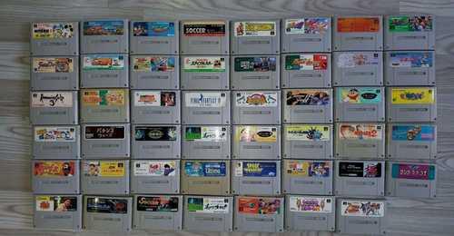 Коллекция картриджей для Super Nintendo (snes)
