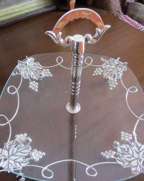 Блюдо для фруктов никель, серебрение