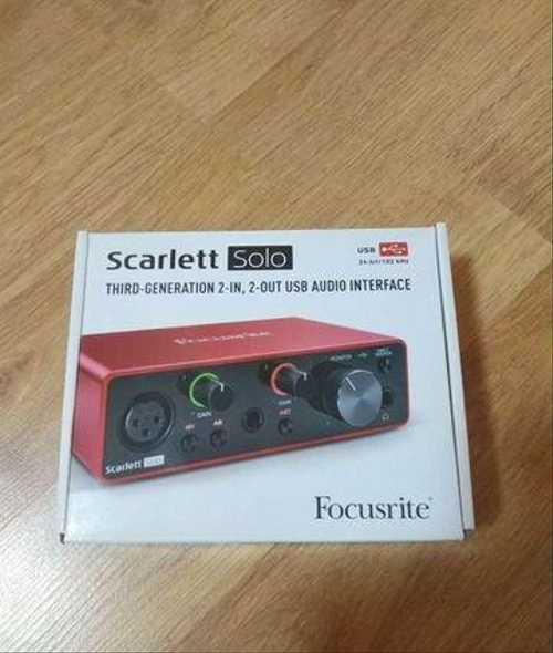 Внешняя звуковая карта focusrite scarlett solo 3rd gen