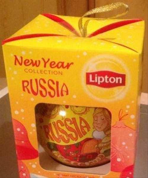 Елочный шар Липтон/Lipton с чаем внутри