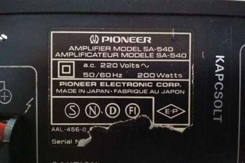 Усилитель Pioneer SA-540