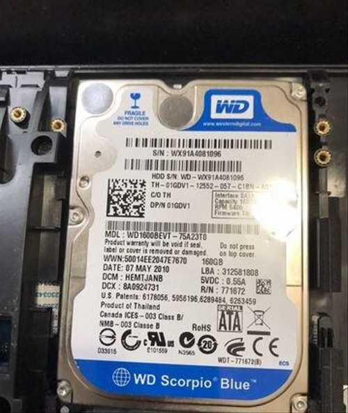 160gb HDD 2,5” Жесткий диск
