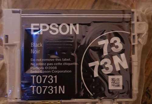 Оригинальный картридж Epson 73N (T0731) цв. Черный