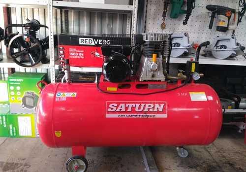 Компрессор saturn 2070L/200L, 200л рессивер