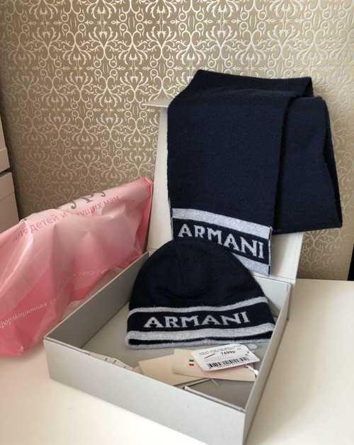 Шапка и шарф Armani Baby, маркировка 24-36 мес