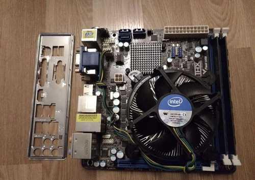 Связка mini itx Asrock H61/G630/4GB