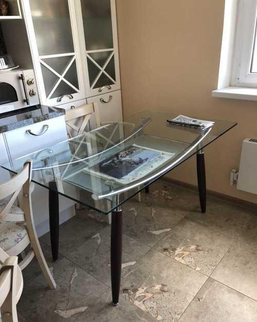 Стол кухонный стеклянный