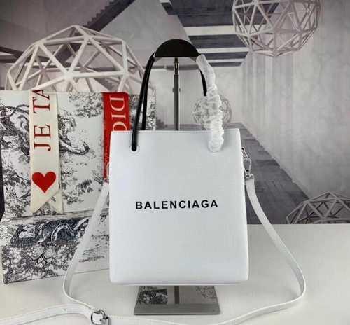 Новая женская сумка шоппер Balenciaga белая