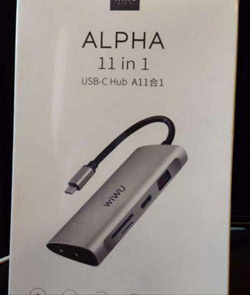 Usb hub Переходник WiWU Alpha A11 11-в-1 Type-C (С