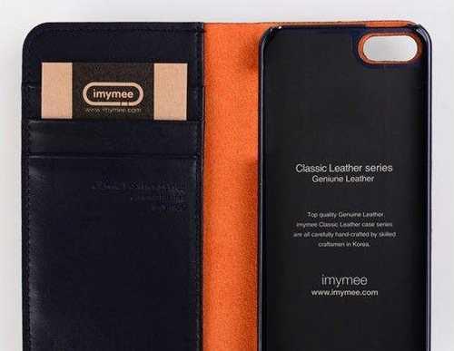 Чехол imymee Classic Leather Navy iPhone 5 5S SE