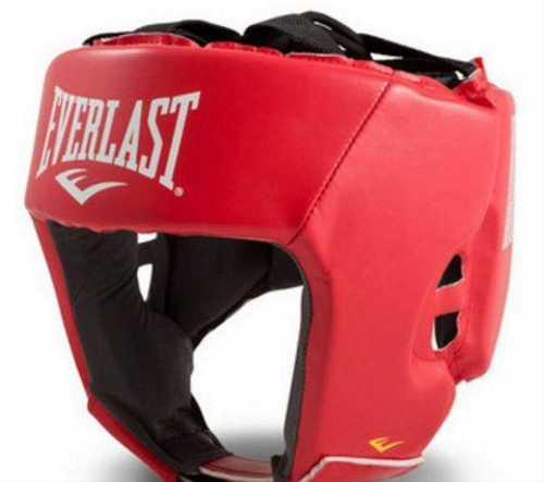 Шлем боксерский everlast amateur competition PU красный M int
