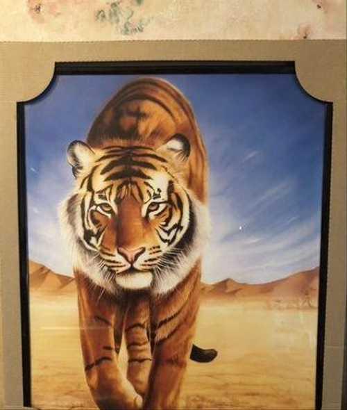 Постеры под стеклом, животные: лошади, тигр, бобер