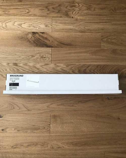 Полка в ванную стеклянная IKEA/икеа Брогрунд 67x11