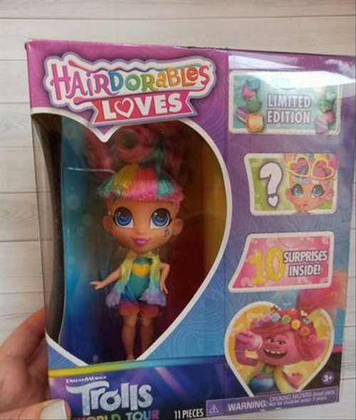Hairdorables loves trolls world tour кукла