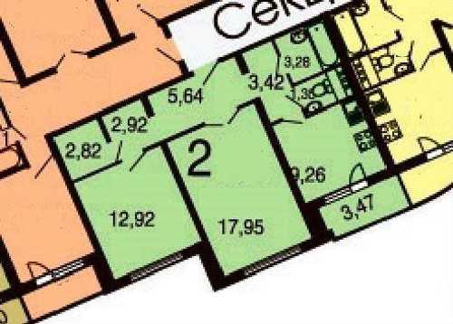2-к квартира, 60 м², 7/17 эт.