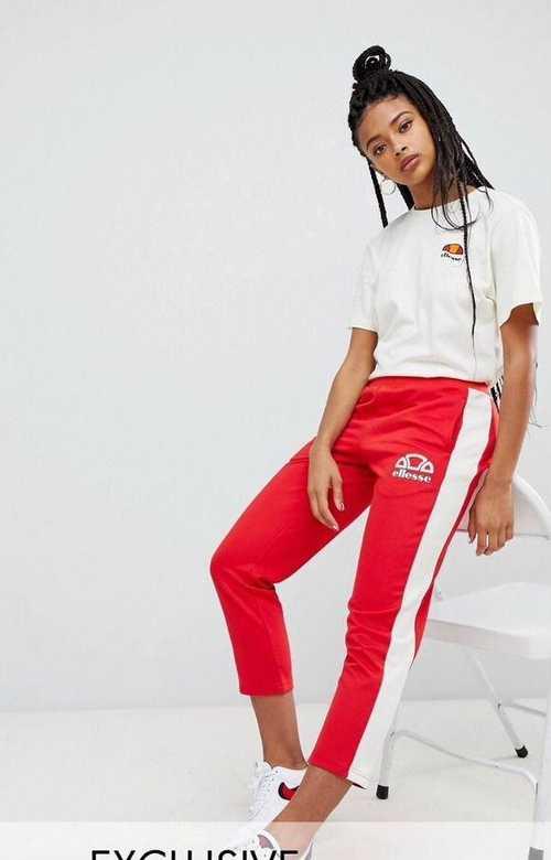 ASOS брюки спортивные красные ellesse