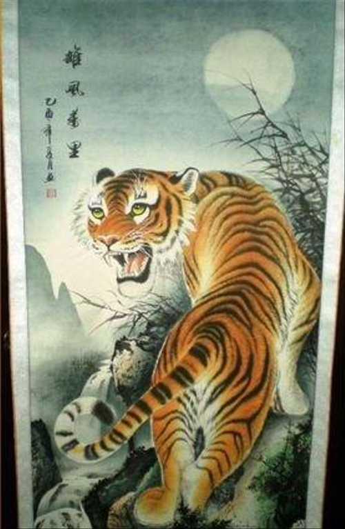 Панно-свиток картина "Тигр"