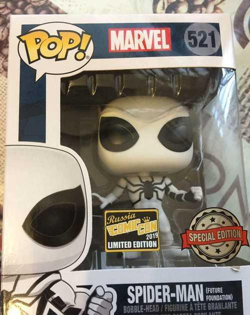 Белый Spider-Man. Funko POP Comic Con 2019