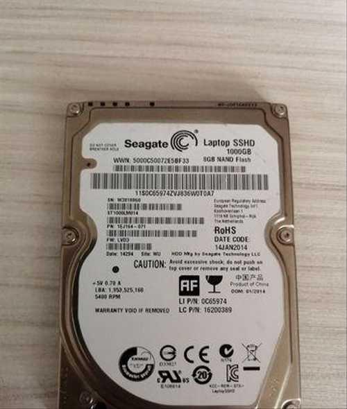 Жесткий диск Seagate, 1t, (5400rpm), 2,5"