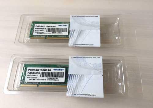 Нераспечатанный 4Gb DDR3 SO-dimm Patriot. Новый