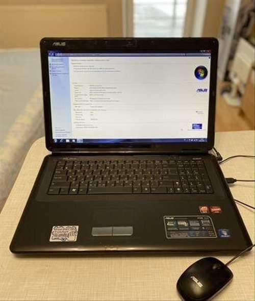 Ноутбук 17,3” asus K70AB с мышкой
