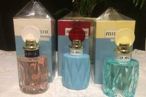 Духи Miu Miu l’eau rosee, l’eau Bleue