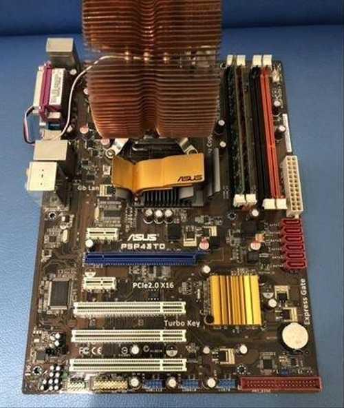 Связка intel core 2 duo E6550+ мать Asus p5p43td+