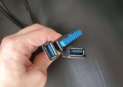 Переходник 2X USB мама - 20 PIN USB 3.0