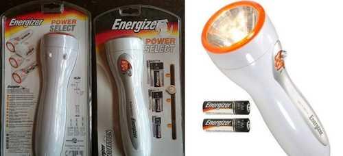 Фонарь Energizer Power Select 2AA 2C 2D (новый)