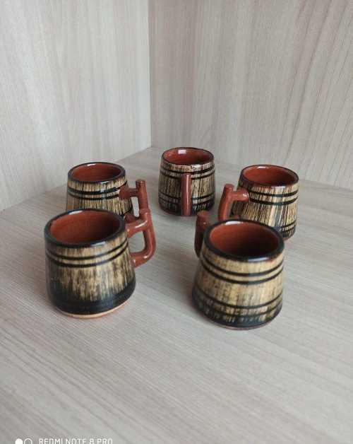 Глиняные чашки для кофе