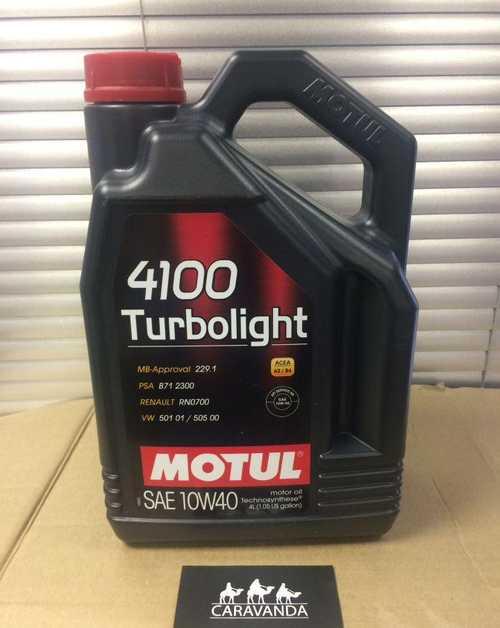 Масло Motul 4100 turbolight 10W-40 4л