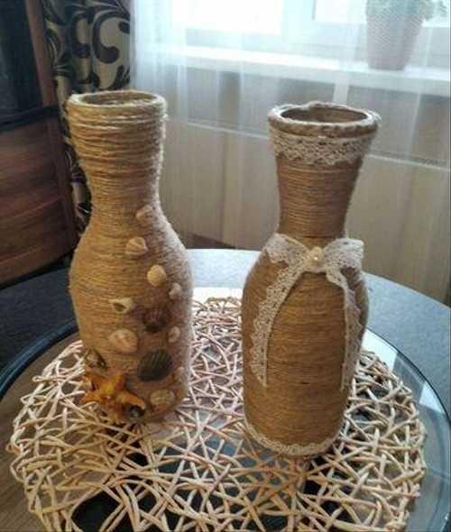 Декоративные бутылки под вазу