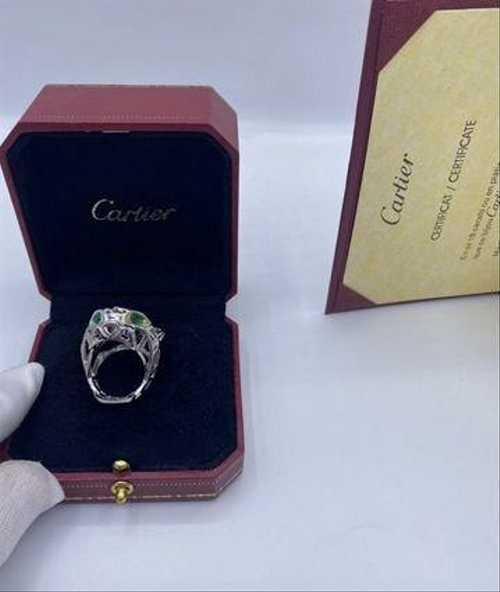 Кольцо cartier пантера серебряный
