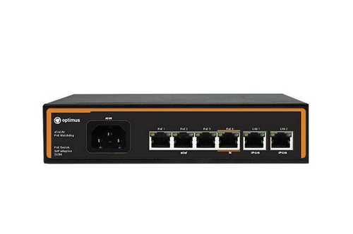 POE коммутатор 4х порт+2Uplink Optimus U1I-4F1b/2F