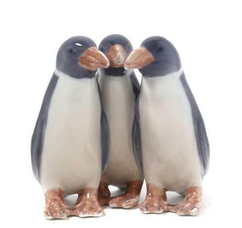 Фарфоровая фигура "Три пингвина". Royal Copenhagen