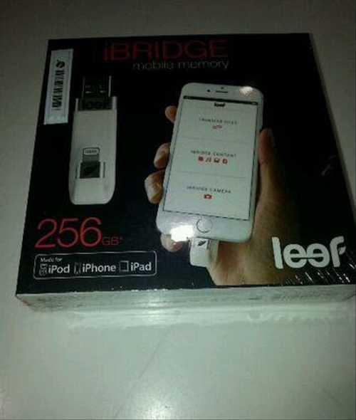 Флешка для iPhone(leef bridge). обьем 256gb