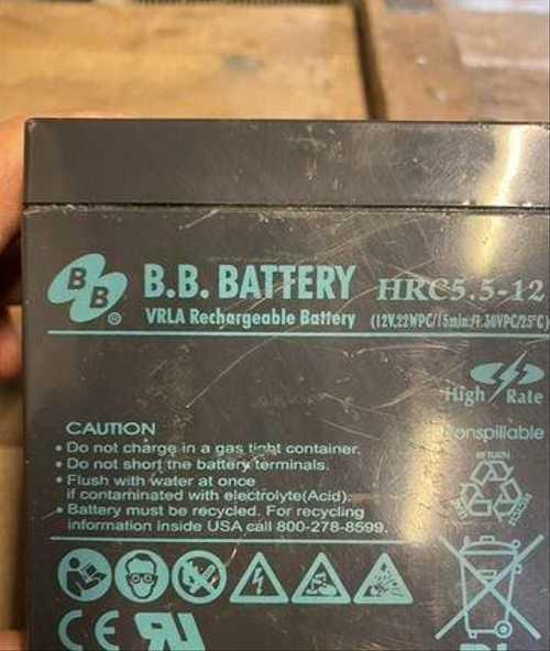 Аккумулятор BB Battery HRC 5.5-12 (12V / 5Ah)