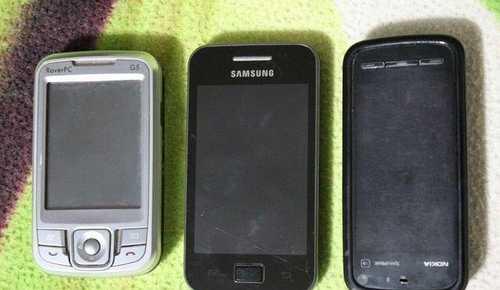 Три Мобильных телефона на запчасти