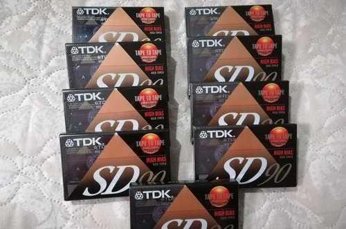 Аудиокассеты хром тип II TDK SD 90, 9 шт
