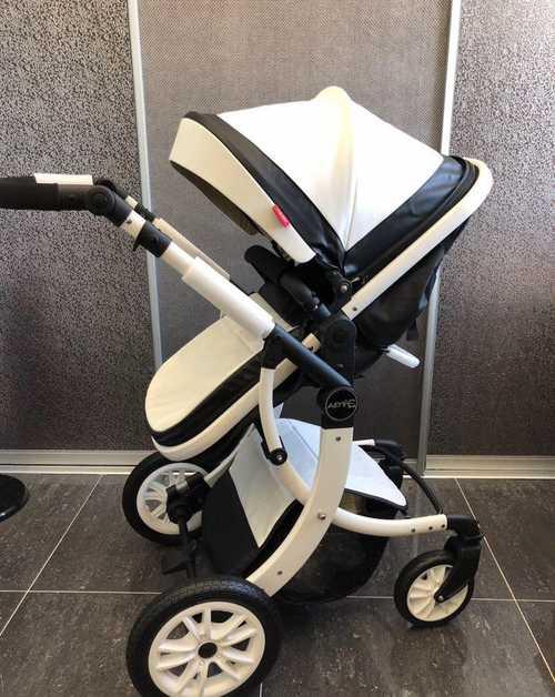 Коляска Luxmom Aimile wingoffly 2в1 3в1белая