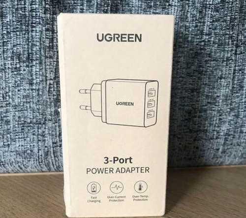 Новый зарядный адаптер Ugreen (3 разъёма)