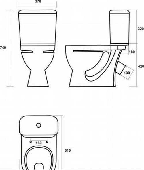 Запчасти к Унитаз-компакт sanita Стандарт с косым
