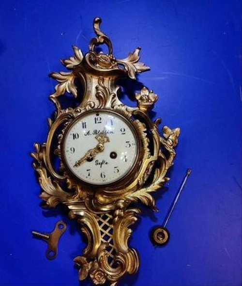 Часы настенные Картель бронза,позолота.19 век Фран
